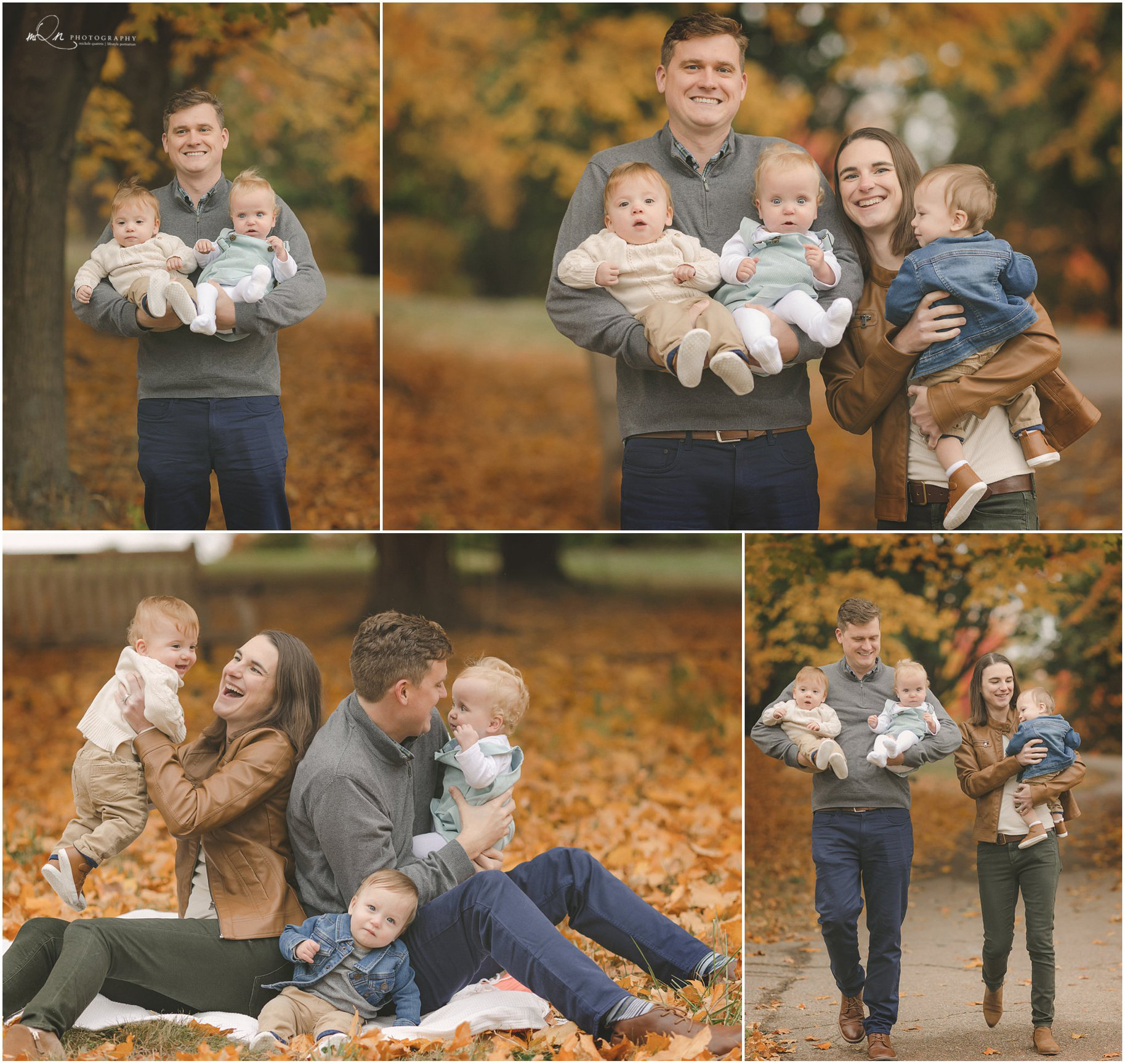 A Minnesota Landscape Arboretum Triplets Photo Session