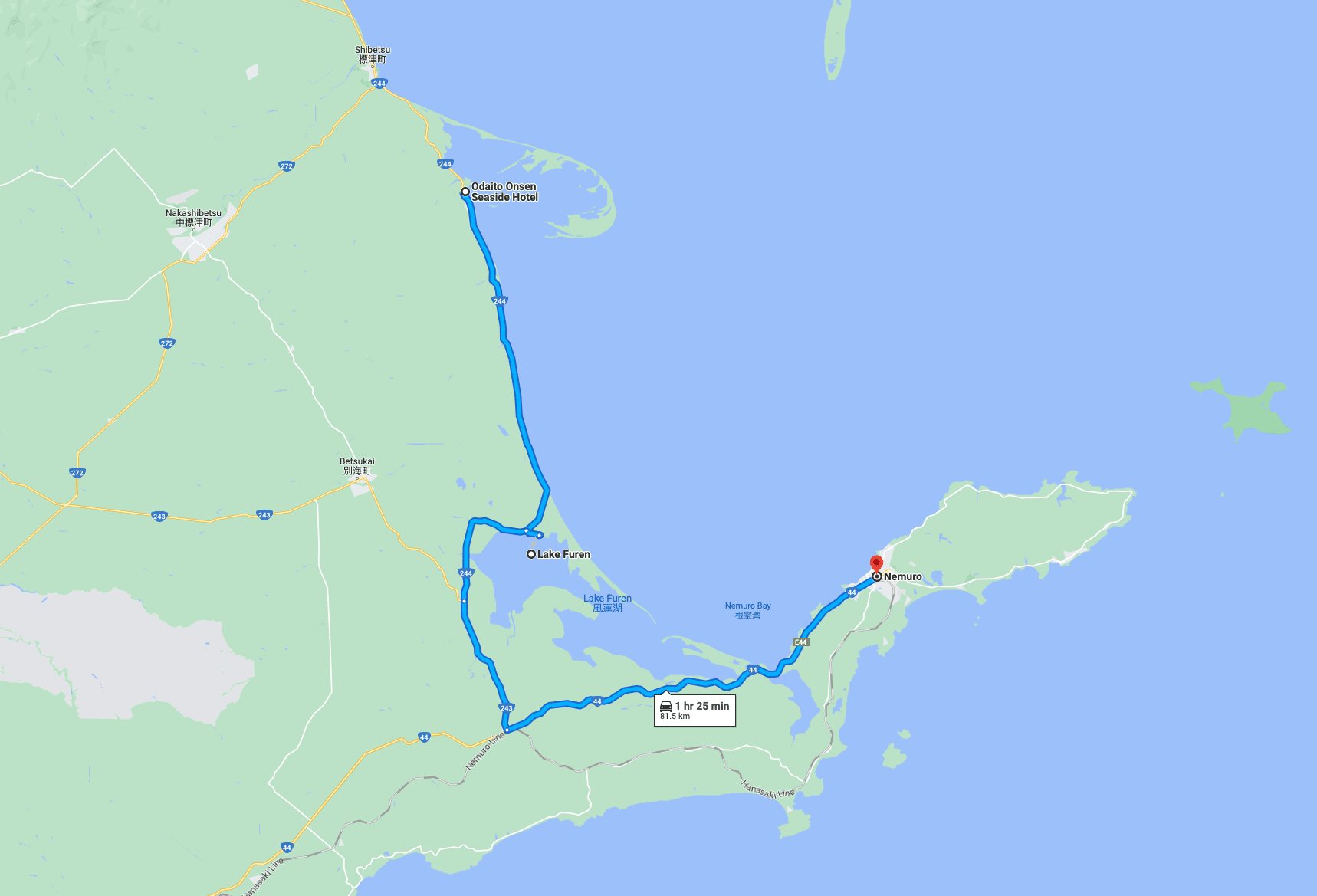 Hokkaido 2023 Route - Blain Harasymiw Photography