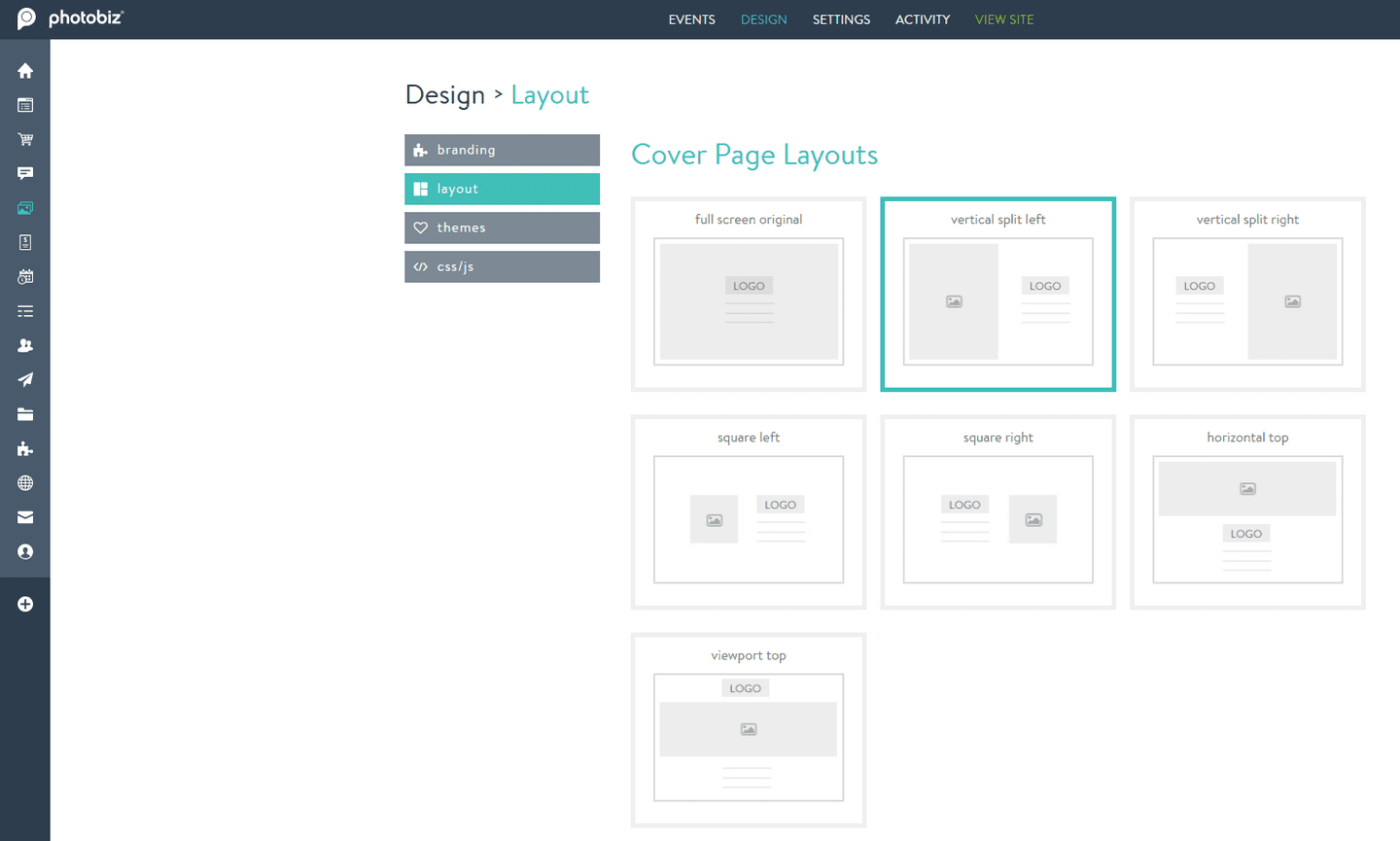 How Do I Update my Client Galleries Event Cover Layout? - PhotoBiz Knowledge Base