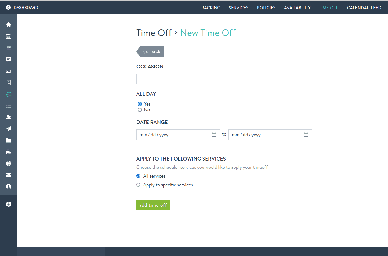 How to Set Time-off in the Scheduler - PhotoBiz Knowledge Base
