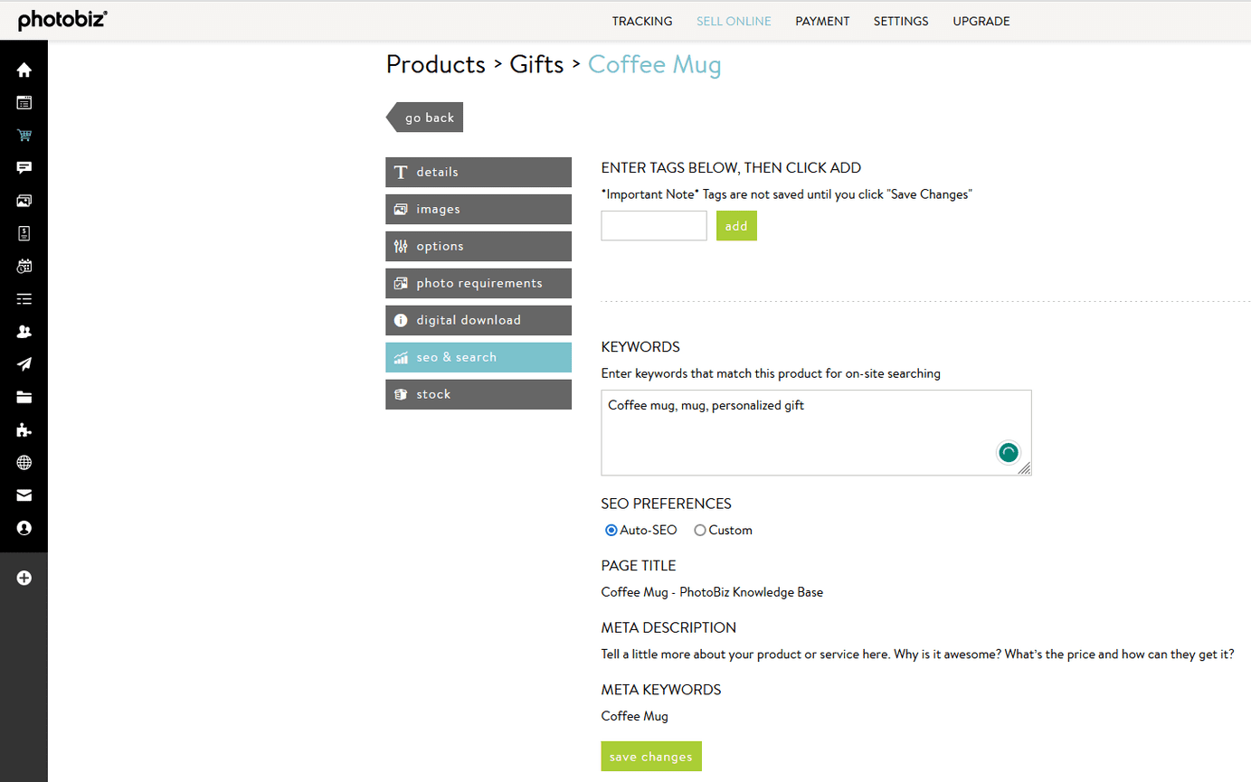 How To Make Products Searchable On Your Website - PhotoBiz Knowledge Base
