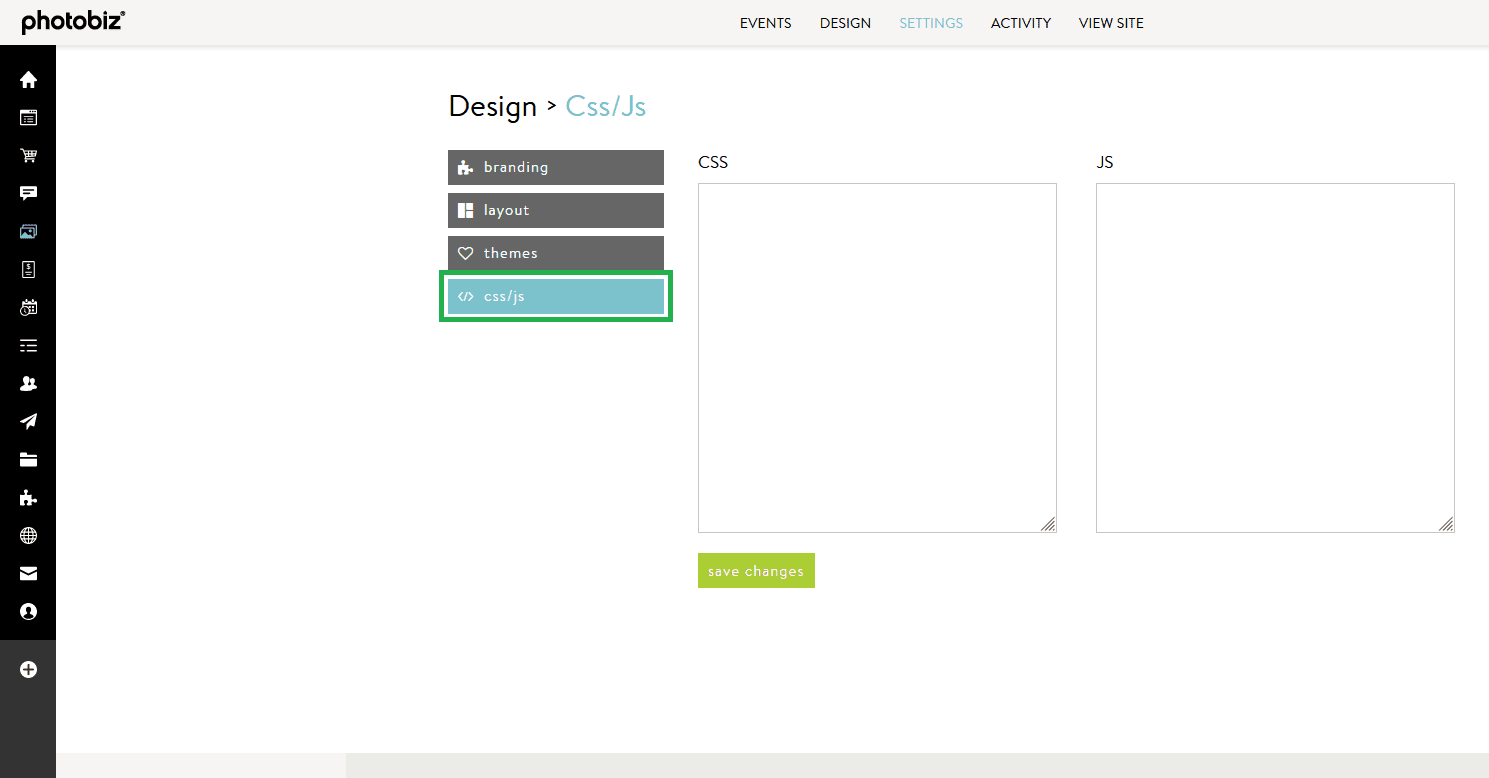 Can I use CSS and javascript to customize my Client Galleries events? - PhotoBiz Knowledge Base