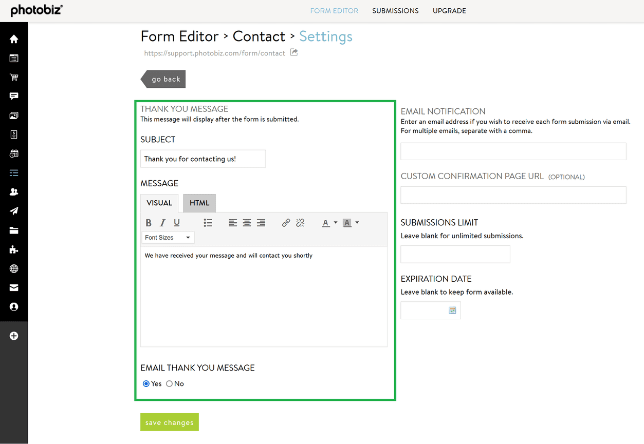 How to Automatically Send Clients Their Booking Form Details - PhotoBiz Knowledge Base