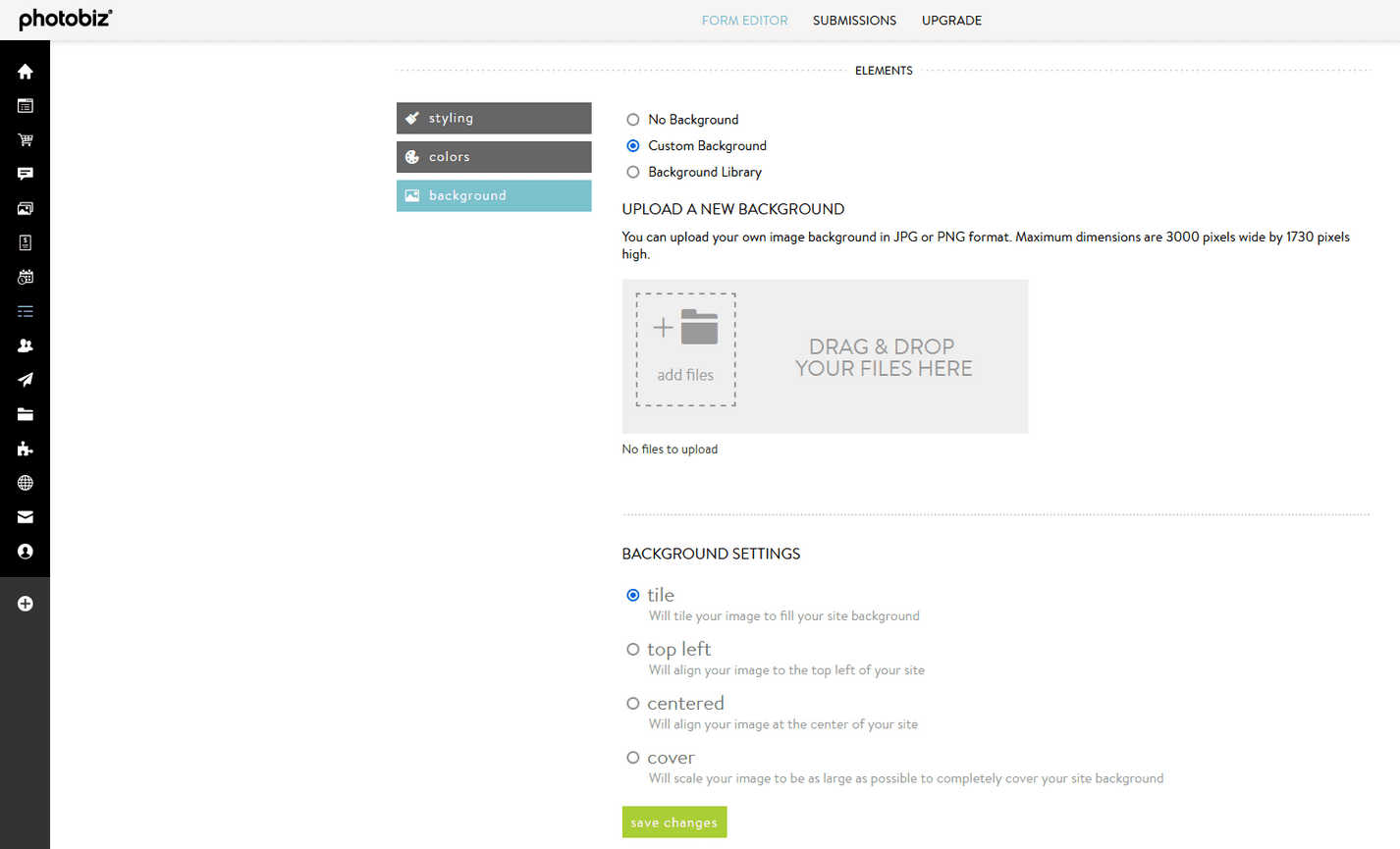 Can I customize the look of my forms? - PhotoBiz Knowledge Base