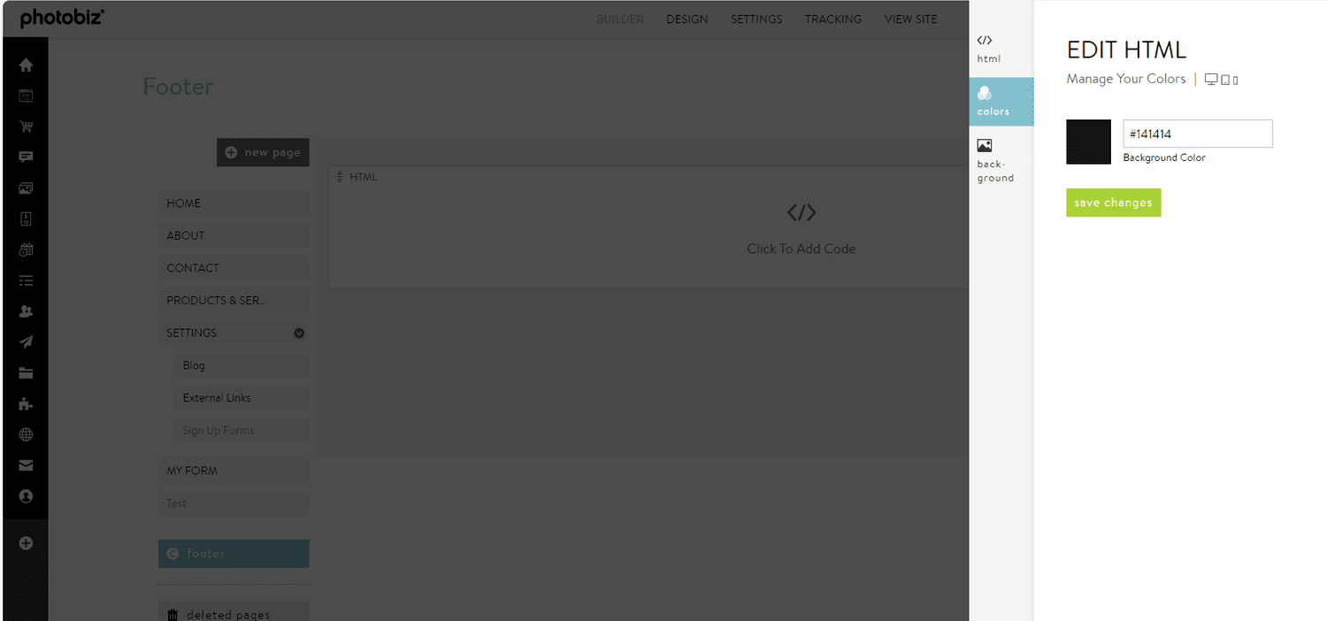 How To Use HTML Blocks In The Footer - PhotoBiz Knowledge Base