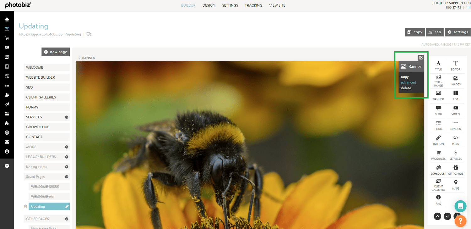 How To Add Text To Banners - PhotoBiz Knowledge Base
