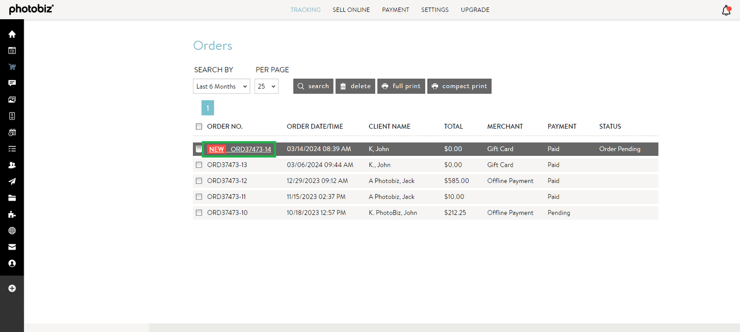 How to Resend an Order Receipt - PhotoBiz Knowledge Base