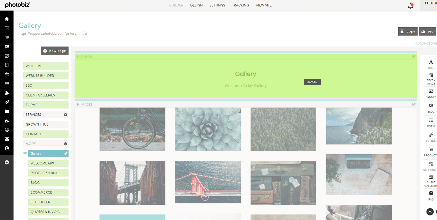 How To Move Website Blocks Side By Side - PhotoBiz Knowledge Base