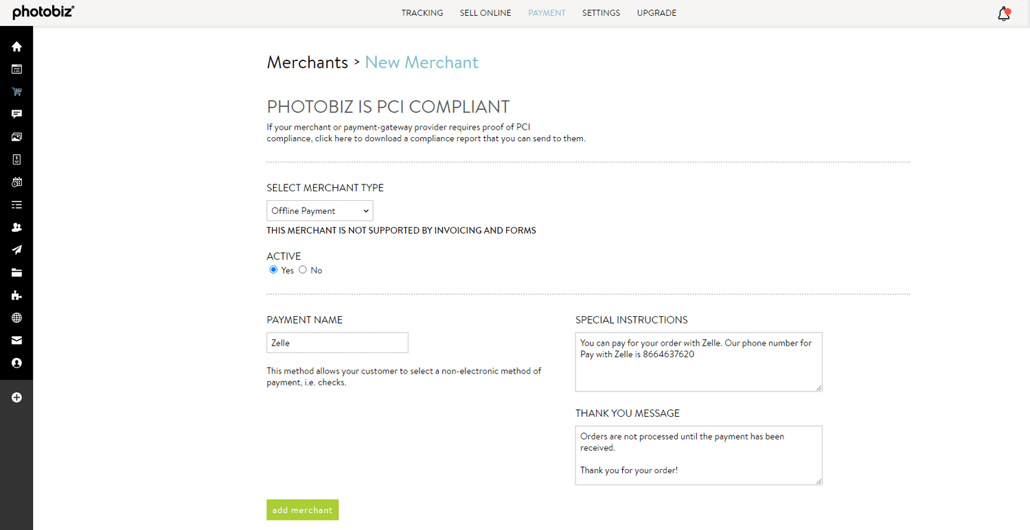 How To Set Up Zelle as a Payment Method - PhotoBiz Knowledge Base