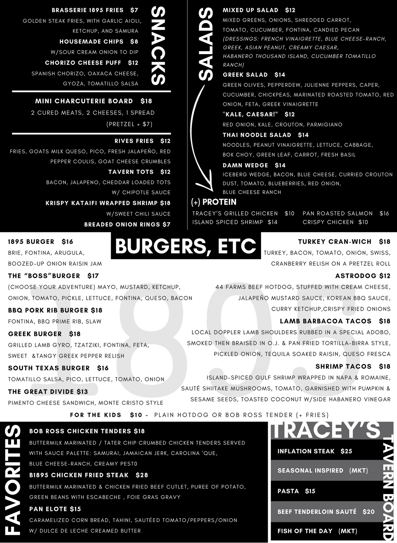 TAVERN MENUS - www.brasserie1895.com